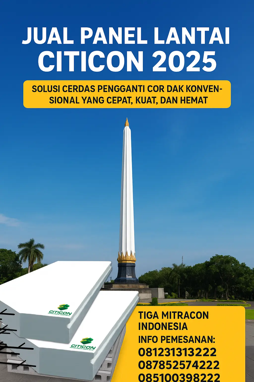 Jual Panel Lantai Citicon 2026 | Cepat, Kuat & Hemat
